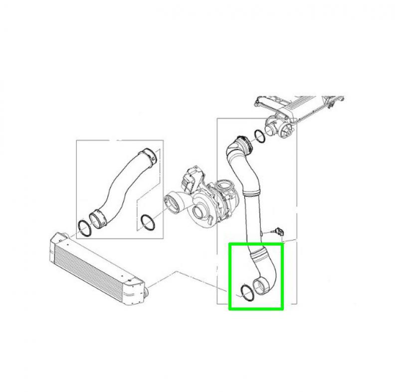 PRZEWOD TURBO INTERCOOLERA BMW X3 E83 3.0d