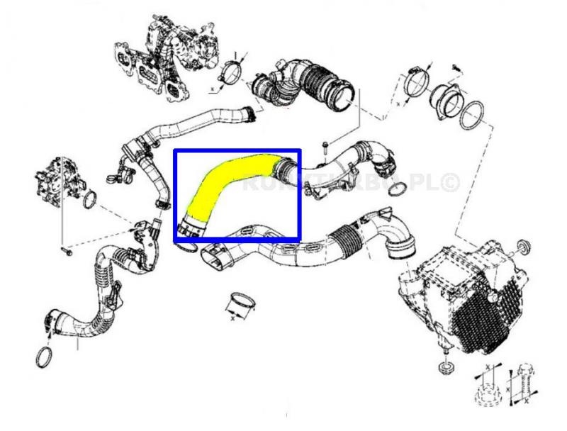 NISSAN QASHQAI II 1,2 PRZEWÓD TURBO INTERCOOLERA 1446000Q0M